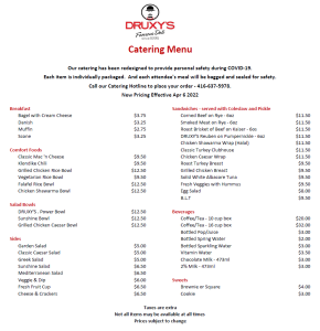 Menus - Druxy's Famous Deli